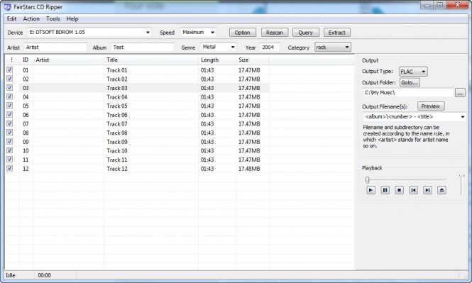 How to Rip Audio CD to FLAC Files with FairStars CD Ripper