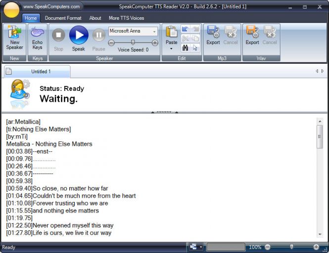 How to Convert LRC to MP3 with SpeakComputers Free Text to Speech